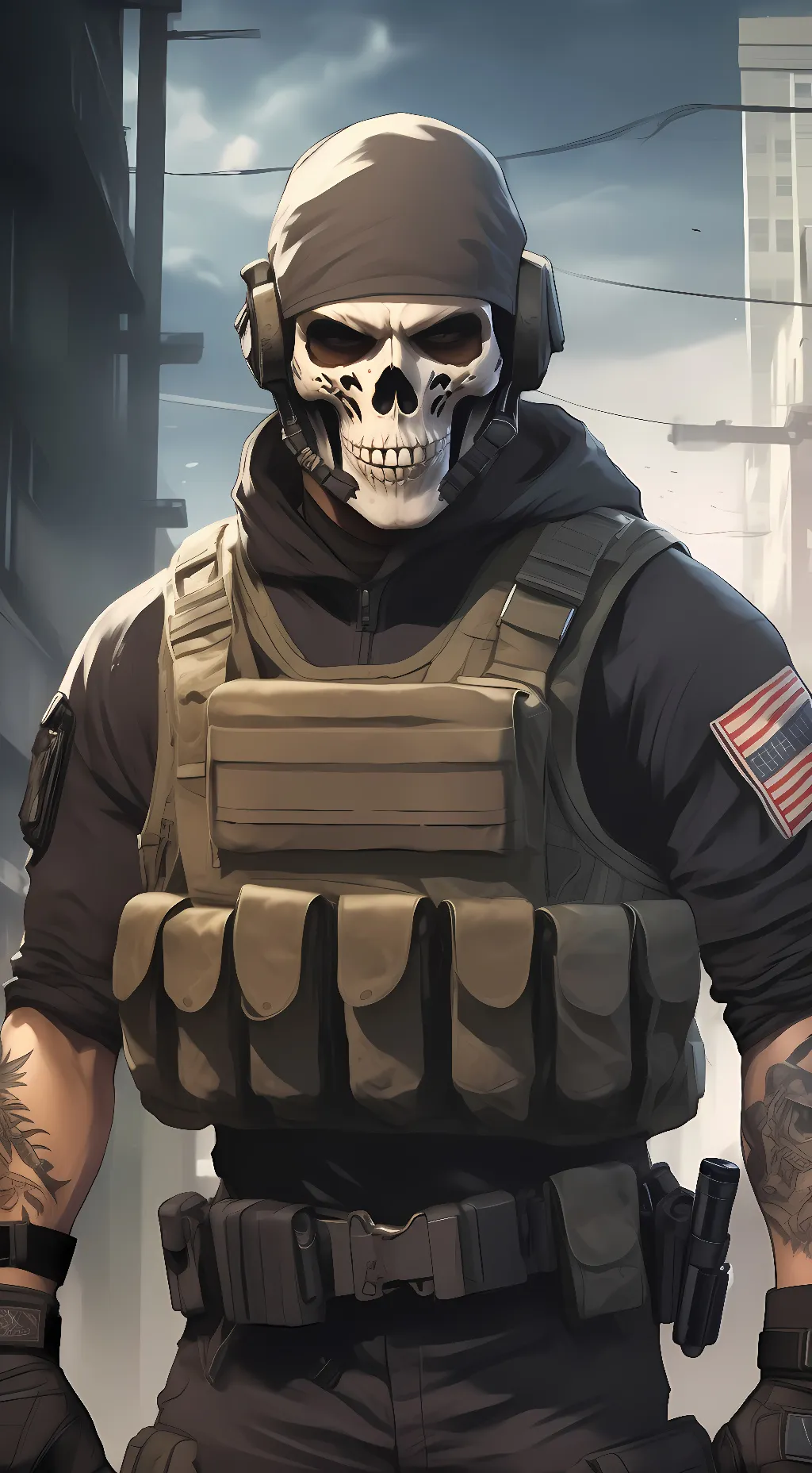 Chat with Simon Ghost Riley - text or voice, Enjoy AI Chat Free & Safe