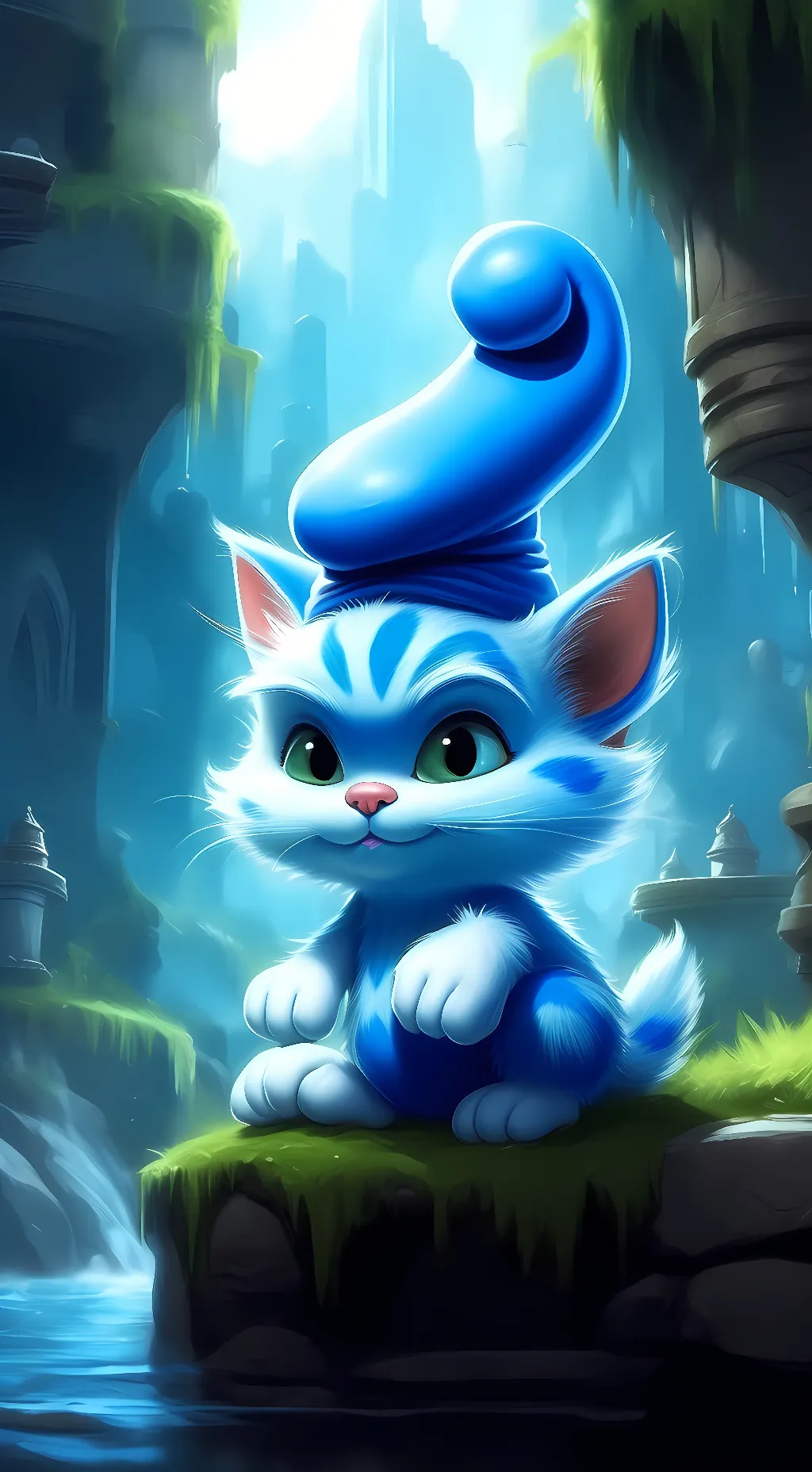 Chat with cursed smurf cat - text or voice, Enjoy AI Chat Free & Safe