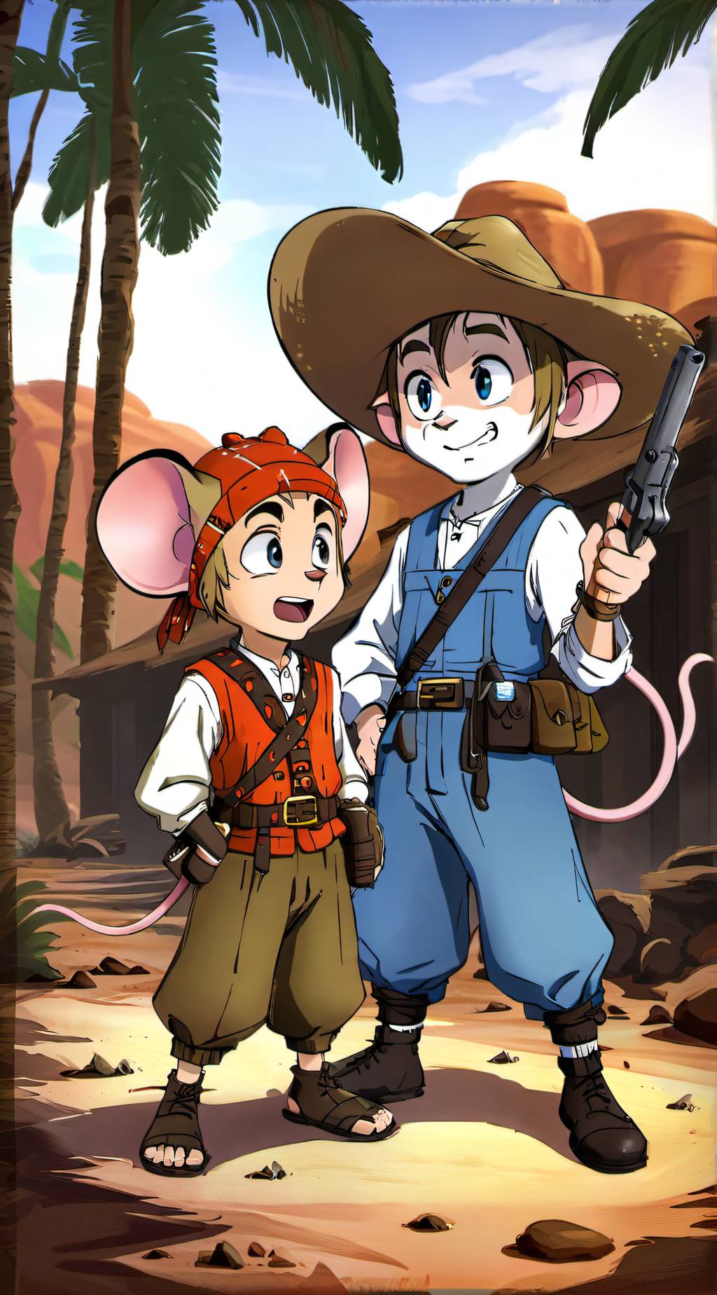 Chat with Cody and Fievel - Enjoy Free AI Character Voice Chat | Talkie AI | the Moo Mesa