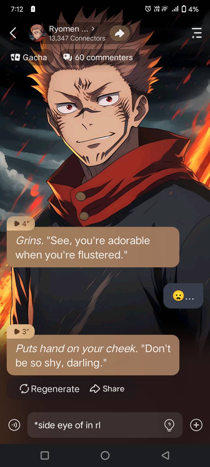 Chat with Ryomen Sukuna - text or voice, Enjoy AI Chat Free & Safe