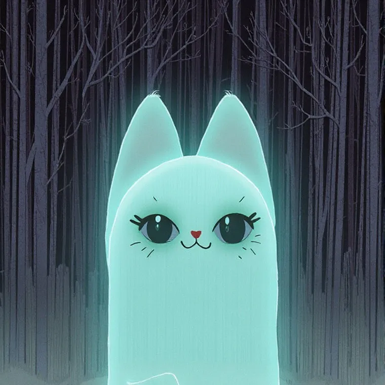 Chat with cat ghost - text or voice, Enjoy AI Chat Free & Safe
