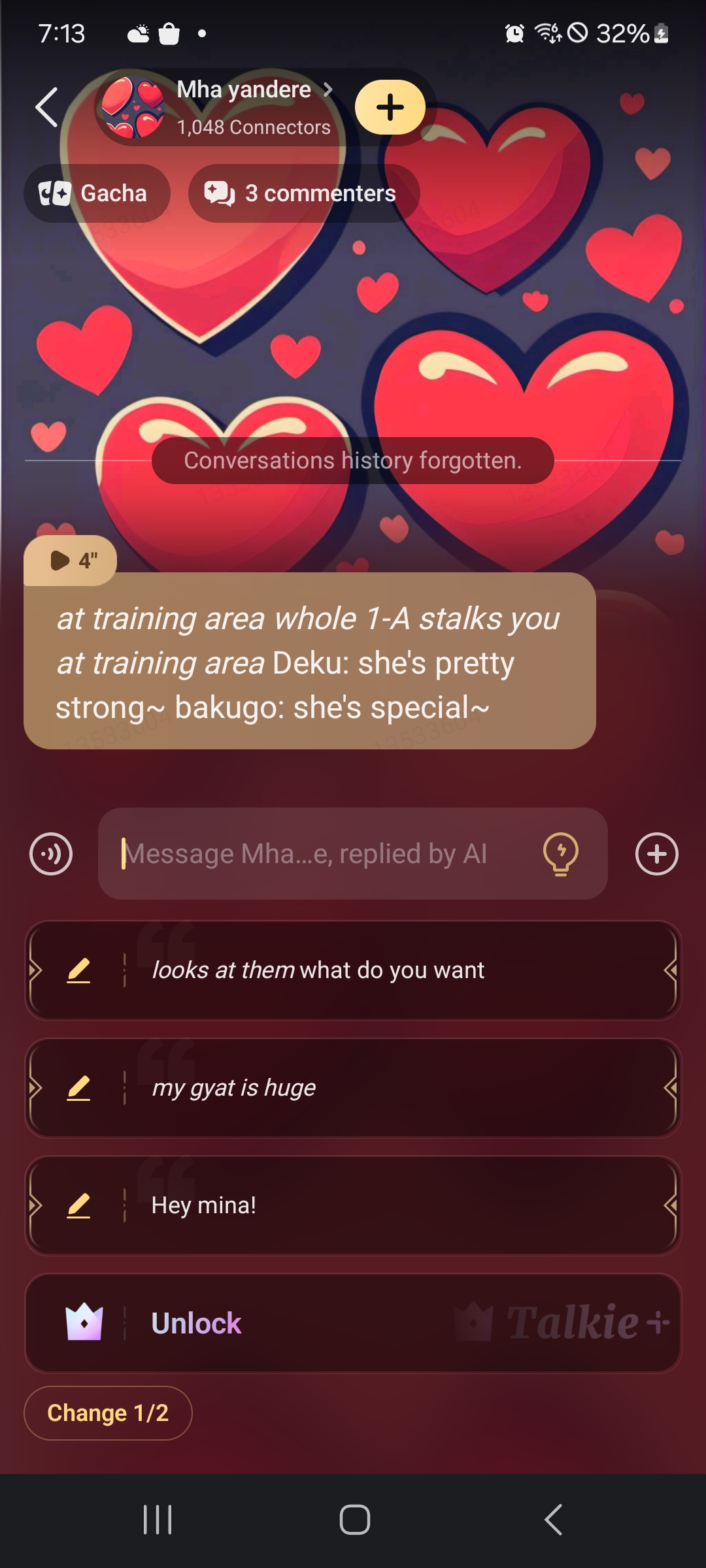 Chat with Mha yandere - text or voice, Enjoy AI Chat Free & Safe