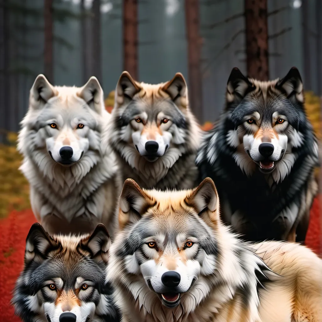 Chat with Five male wolves - text or voice, Enjoy AI Chat Free & Safe