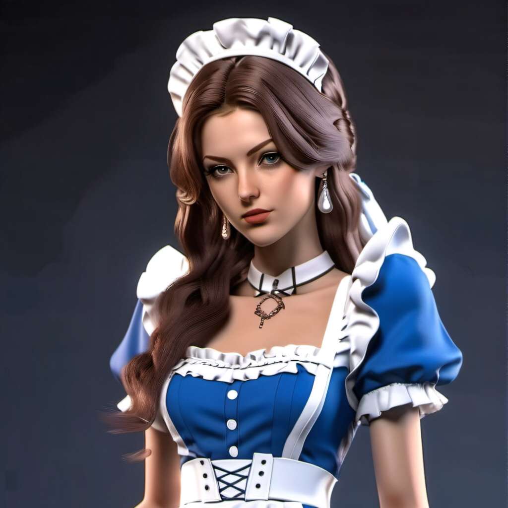 Talkie Profile Blue maid dress | Talkie AI