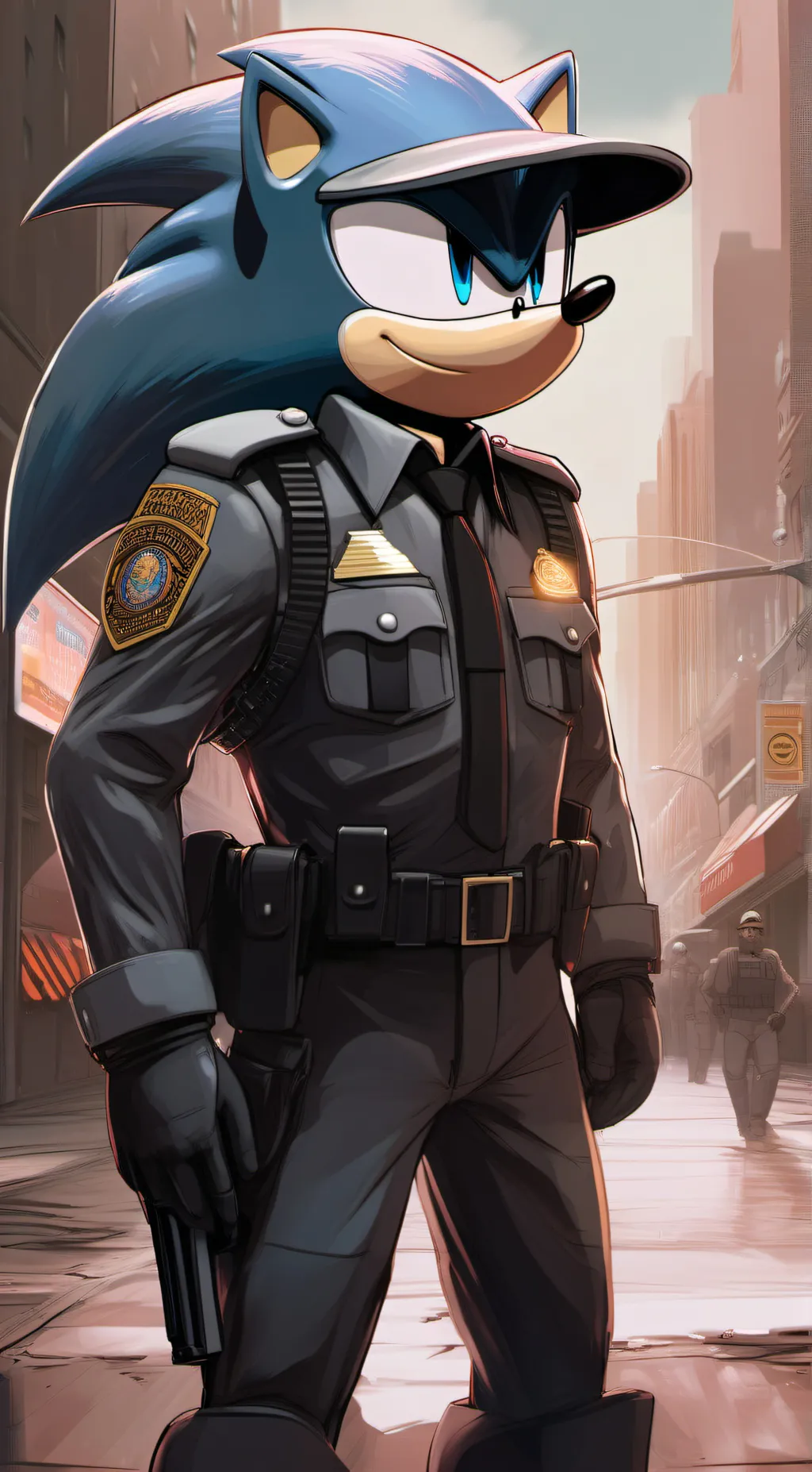 Chat with Sonic (Cop AU) - text or voice, Enjoy AI Chat Free & Safe