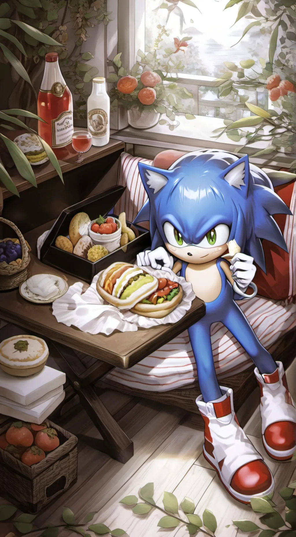 Chat with Sonic eating mobia - text or voice, Enjoy AI Chat Free & Safe